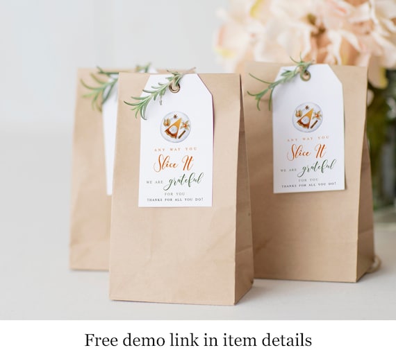 Any Way You Slice It Pie Tag Template Customize | Etsy