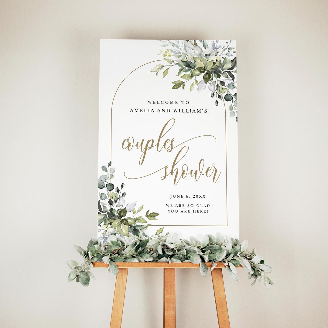 Couples Shower Sign, Editable Couples Shower Sign for Party, Couples ...