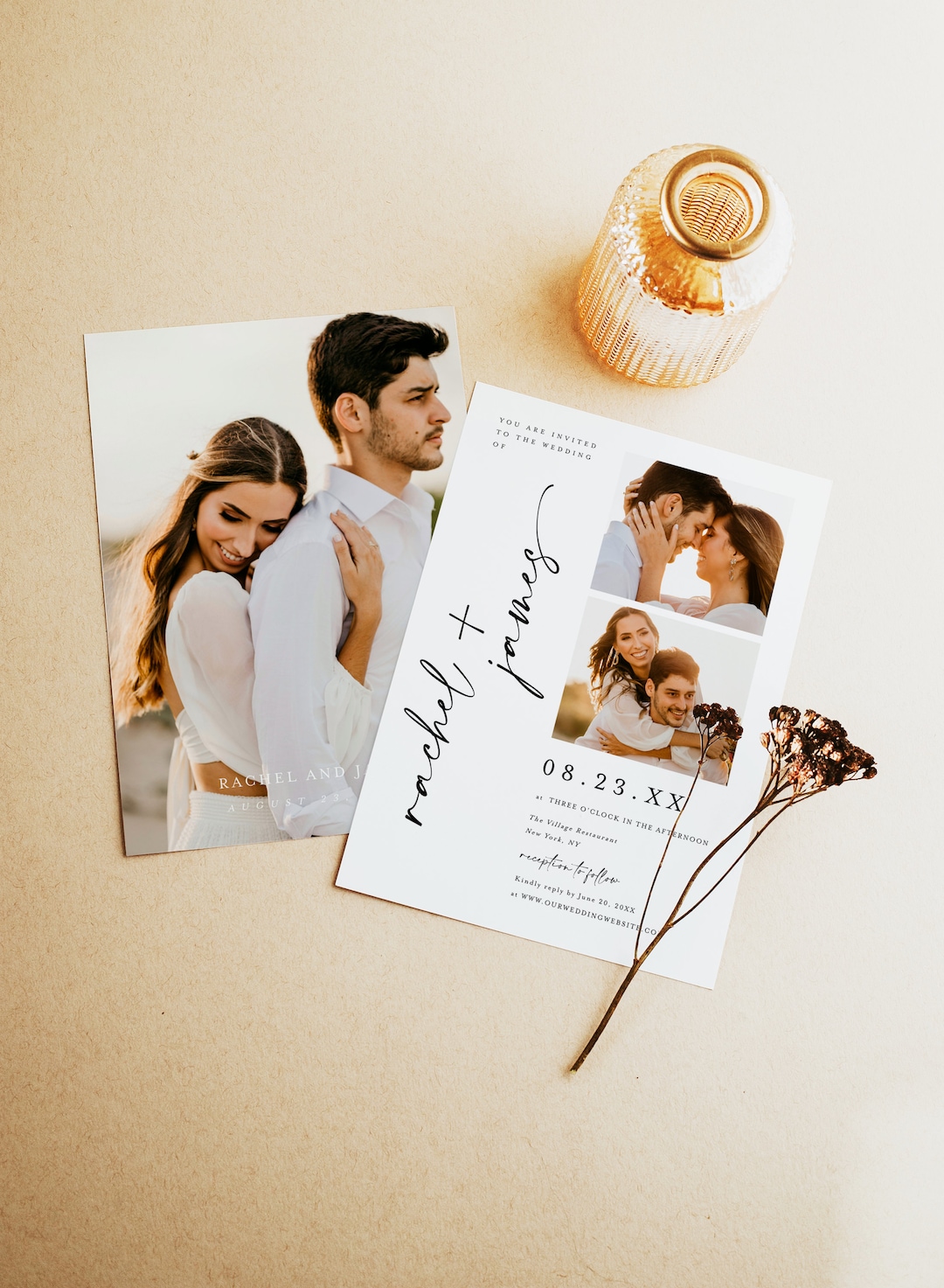 Photo Collage Wedding Invitation, Photo Wedding Invitation Template ...