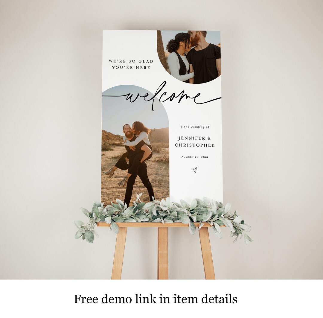 Half Arch Welcome Sign Template, Your Photo Here, With Picture, 100% ...