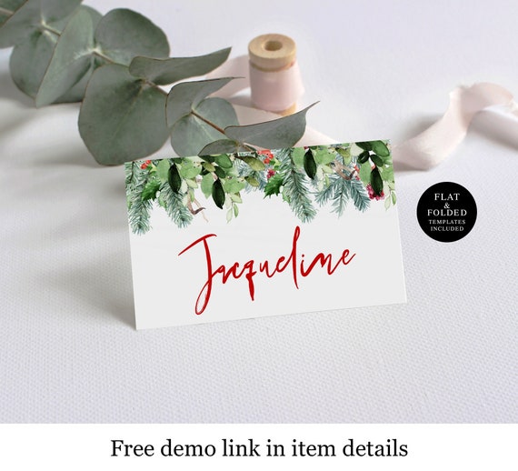 Name Cards Templett 100% Editable Text Digital Download | Etsy