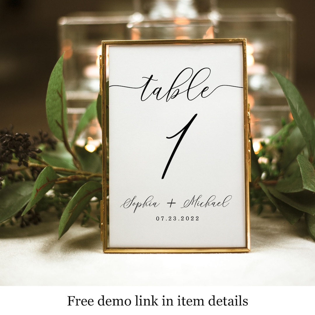 Instant Download Table Numbers Printable Fully Editable - Etsy