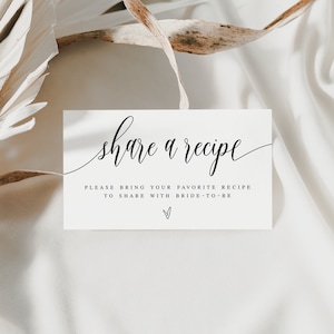 Share A Recipe Card Template, Try Before You Buy, Invitation Insert ...