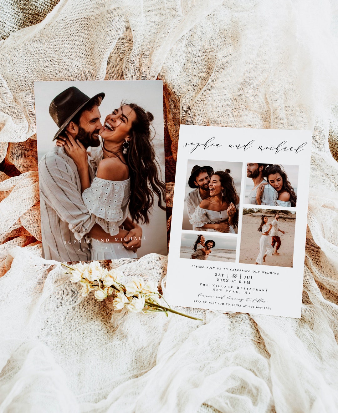 Printable Wedding Invitation Template Edit With Templett - Etsy