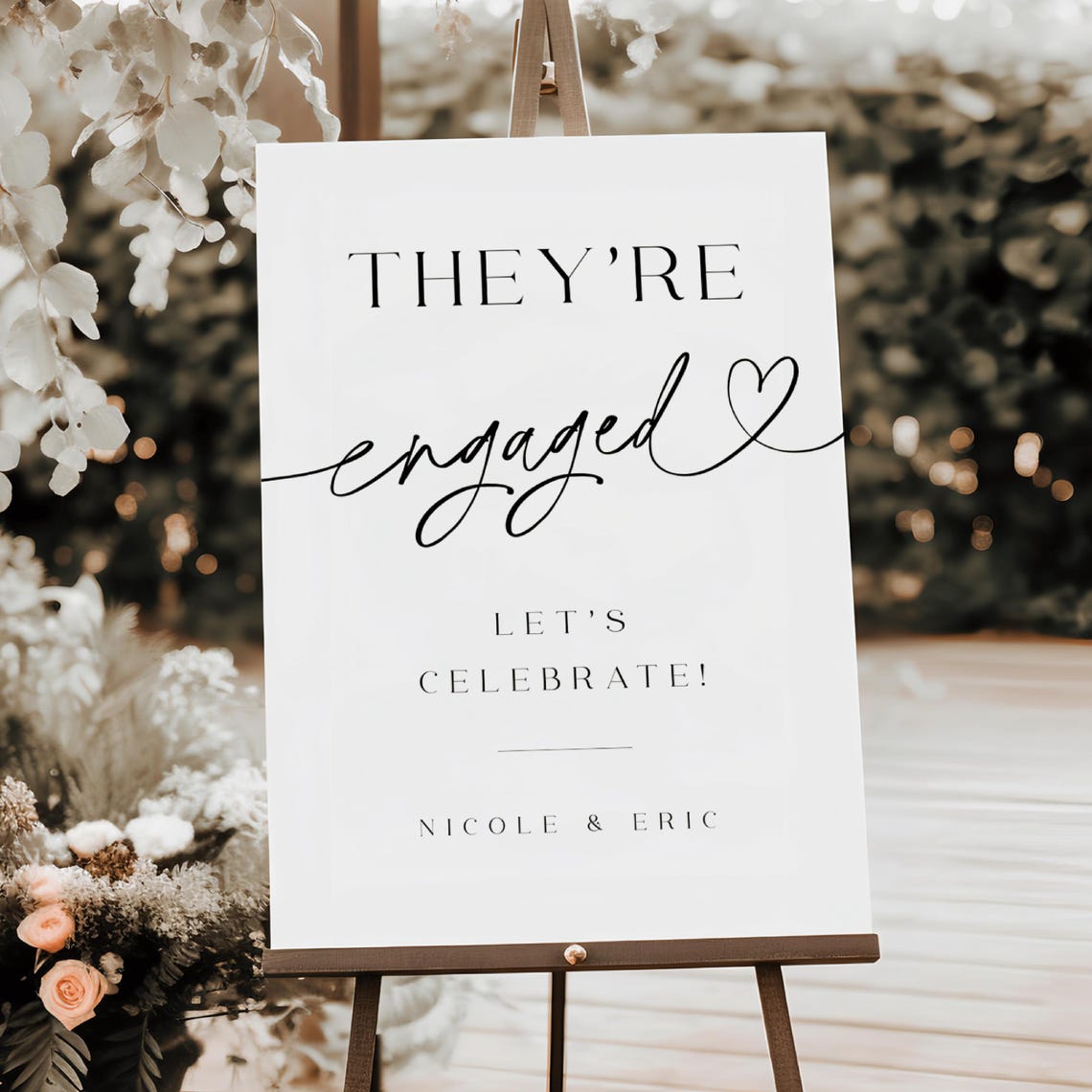 Engagement Party Sign, Engagement Sign for Party, Engagement Signs ...