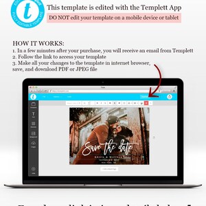 Save the Date Photo Template Instant Download Wedding Save the | Etsy