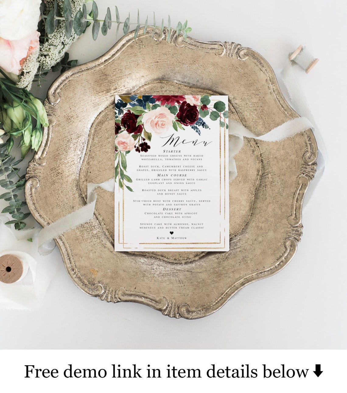 Downloadable Menu Ideas for Wedding Fully Editable Template - Etsy