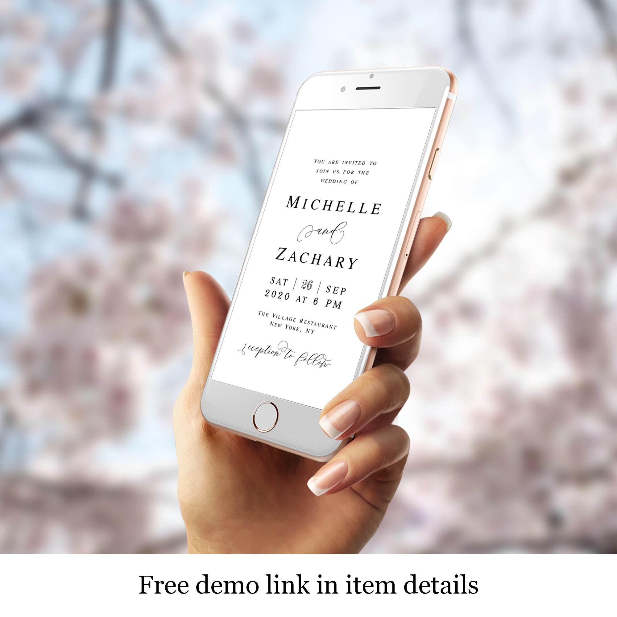 Eco Friendly Text Message Invite Electronic Wedding Rehearsal Dinner ...