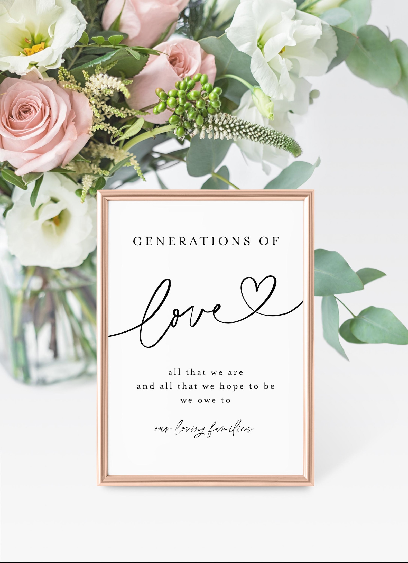 Generations of Love Sign, Printable Generations of Love Sign, All That ...