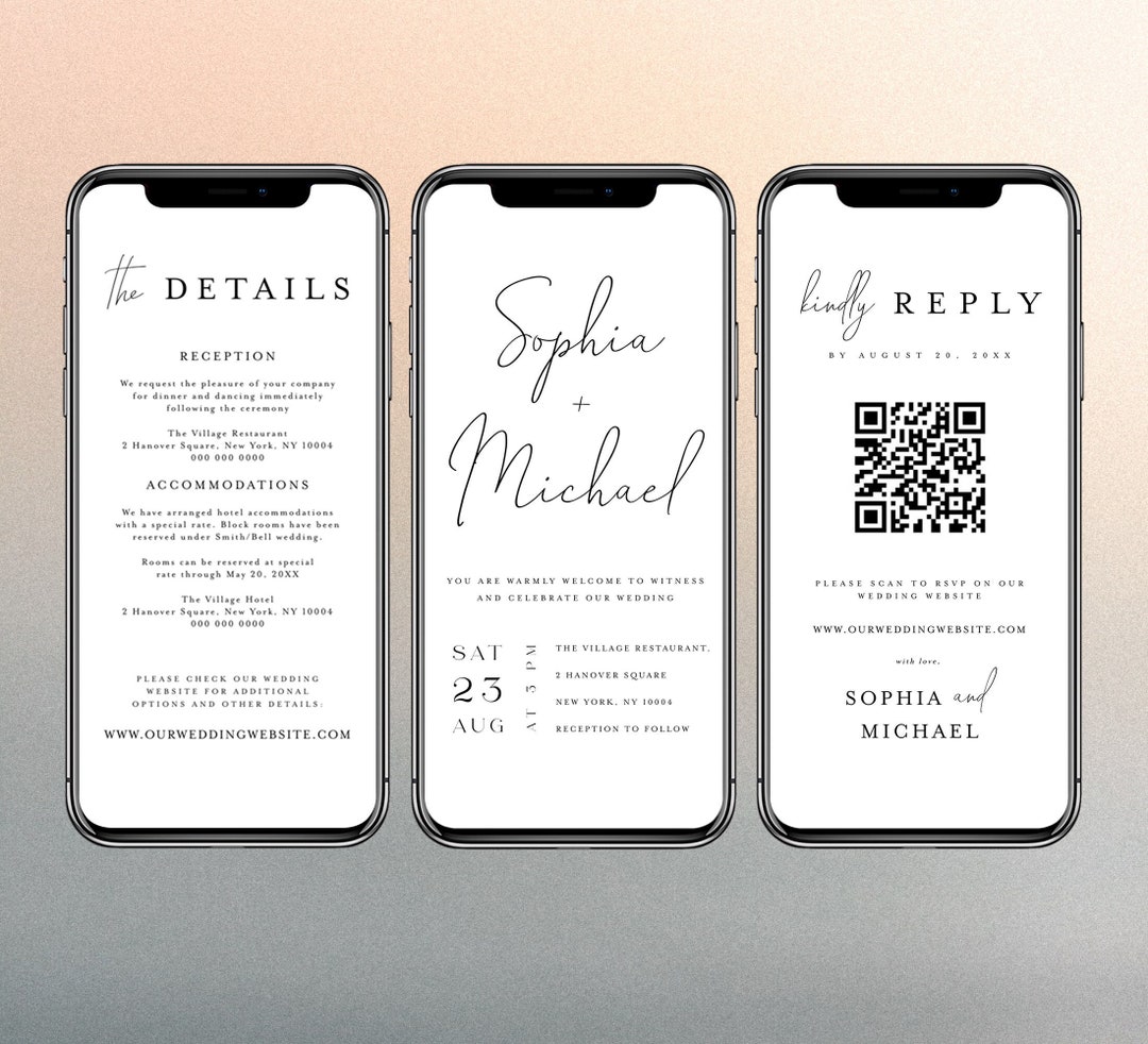 Electronic Wedding Invitation and RSVP, Wedding Evite, Electronic ...