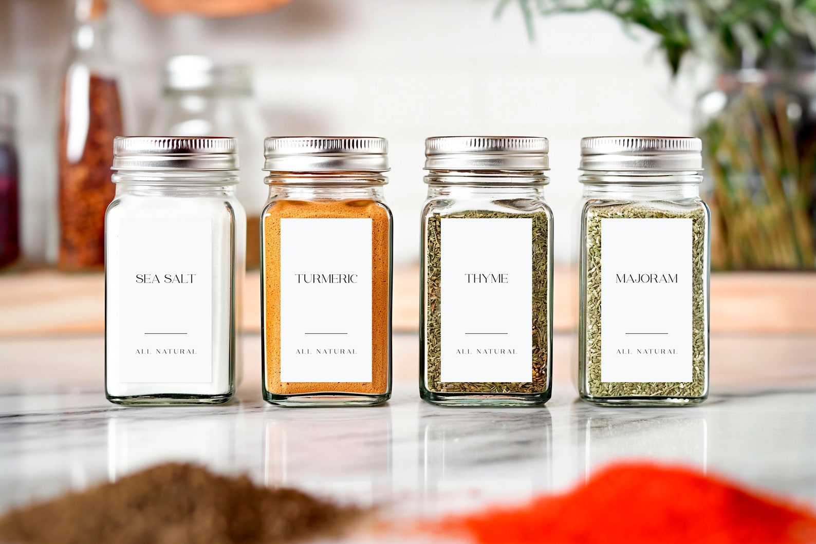 Printable Spice Jar Labels, Minimalist Spice Jar Labels Template ...