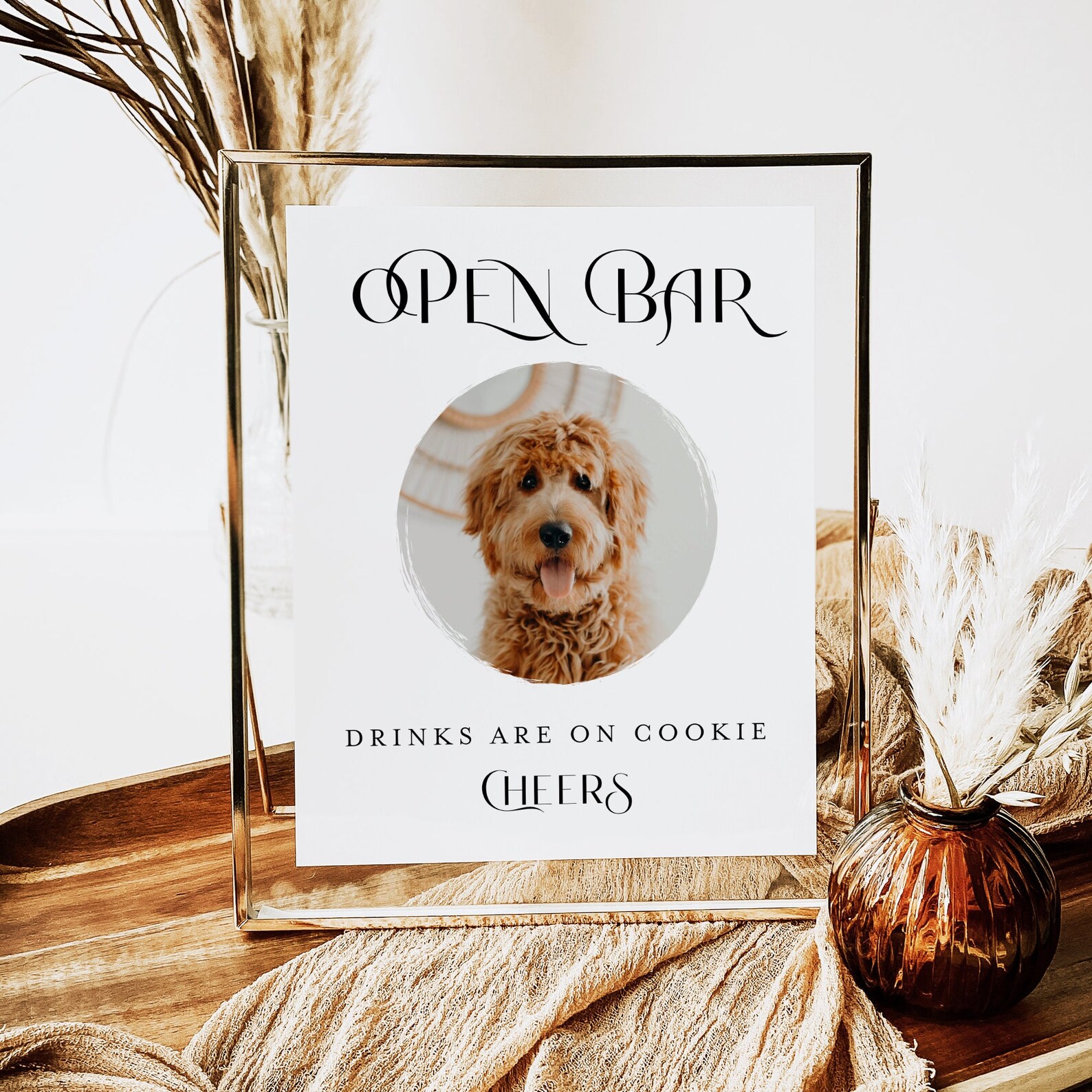 Open Bar Sign Template, Open Bar Dog Sign, Pet Open Bar Sign for ...