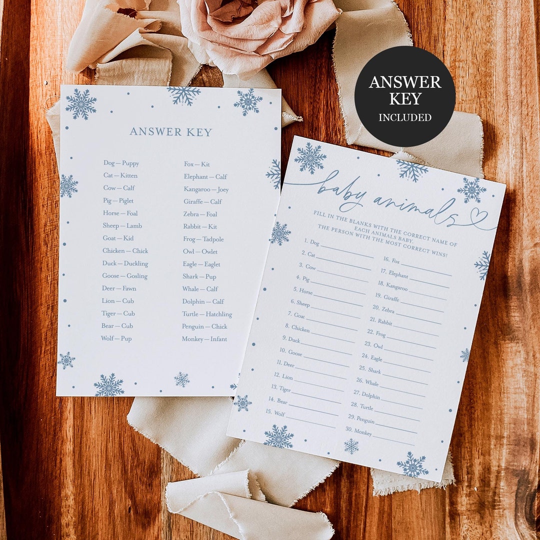 Baby Animal Match Game, Editable Baby Animal Matching Game With Answer ...