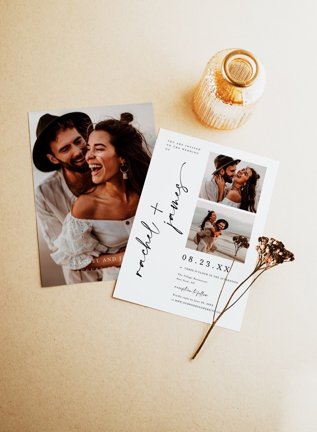 Photo Collage Wedding Invitation Photo Wedding Invitation - Etsy