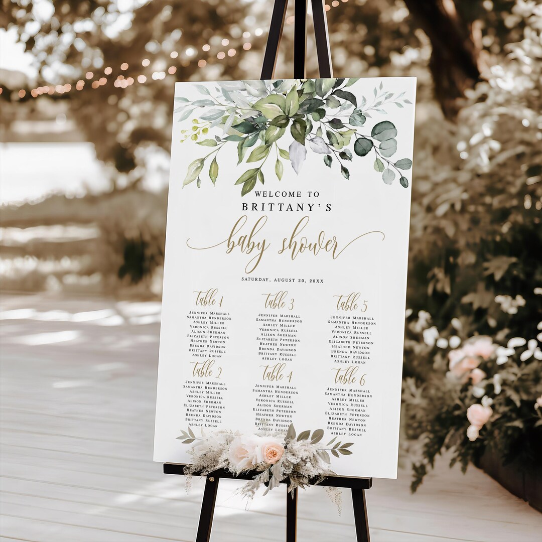 Seating Chart Sign Printed, Custom Reception Seating Board ...