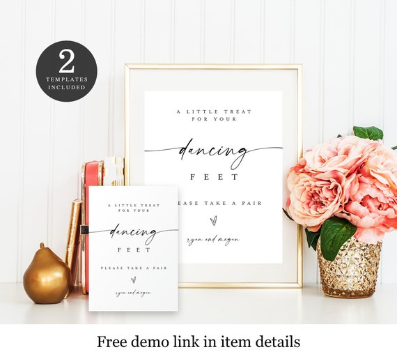 Printable Dancing Shoes Sign Templett Please Take a Pair Dance - Etsy