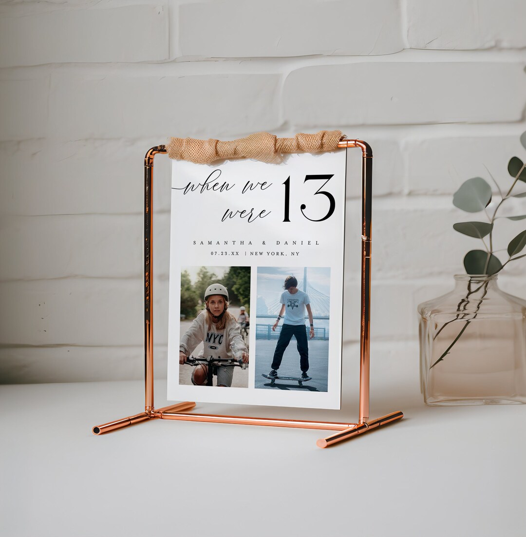 Photo Table Numbers Wedding, Minimalist Table Numbers Template, When We ...