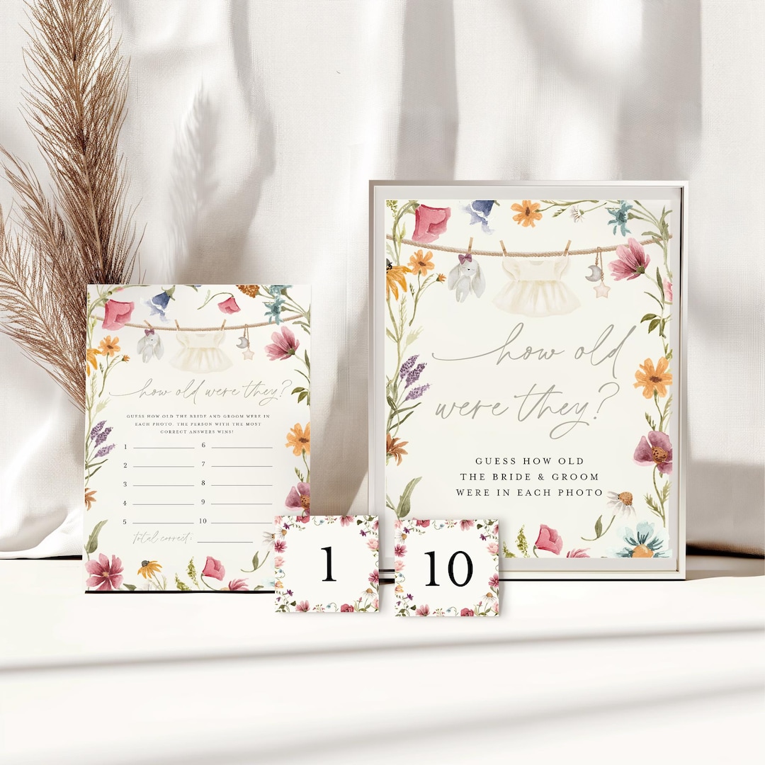 Wildflower Baby Shower Game, Wildflower Baby Shower Decor, Baby in ...