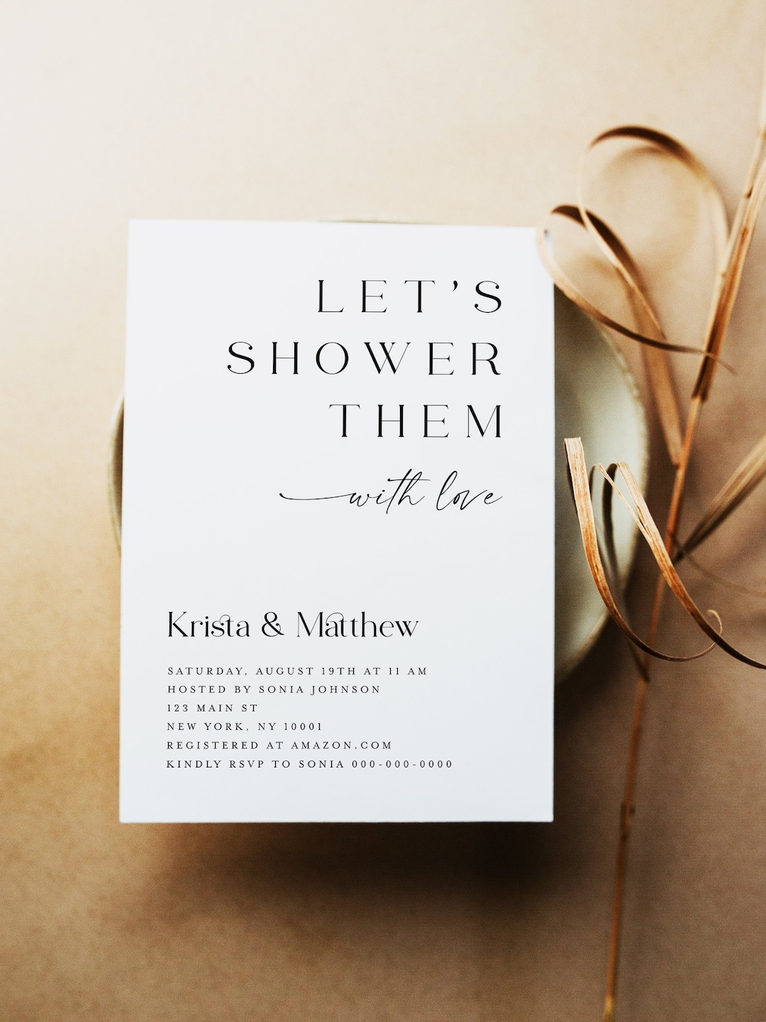Couples Shower Invitation Template Wedding Shower Invitation Instant ...