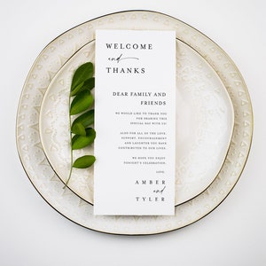 Thank You Place Card, Thank You Table Card, Napkin Note, Place Setting ...