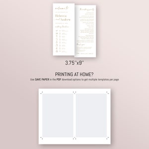 Gold Wedding Program Template Gold Program Gold Wedding - Etsy