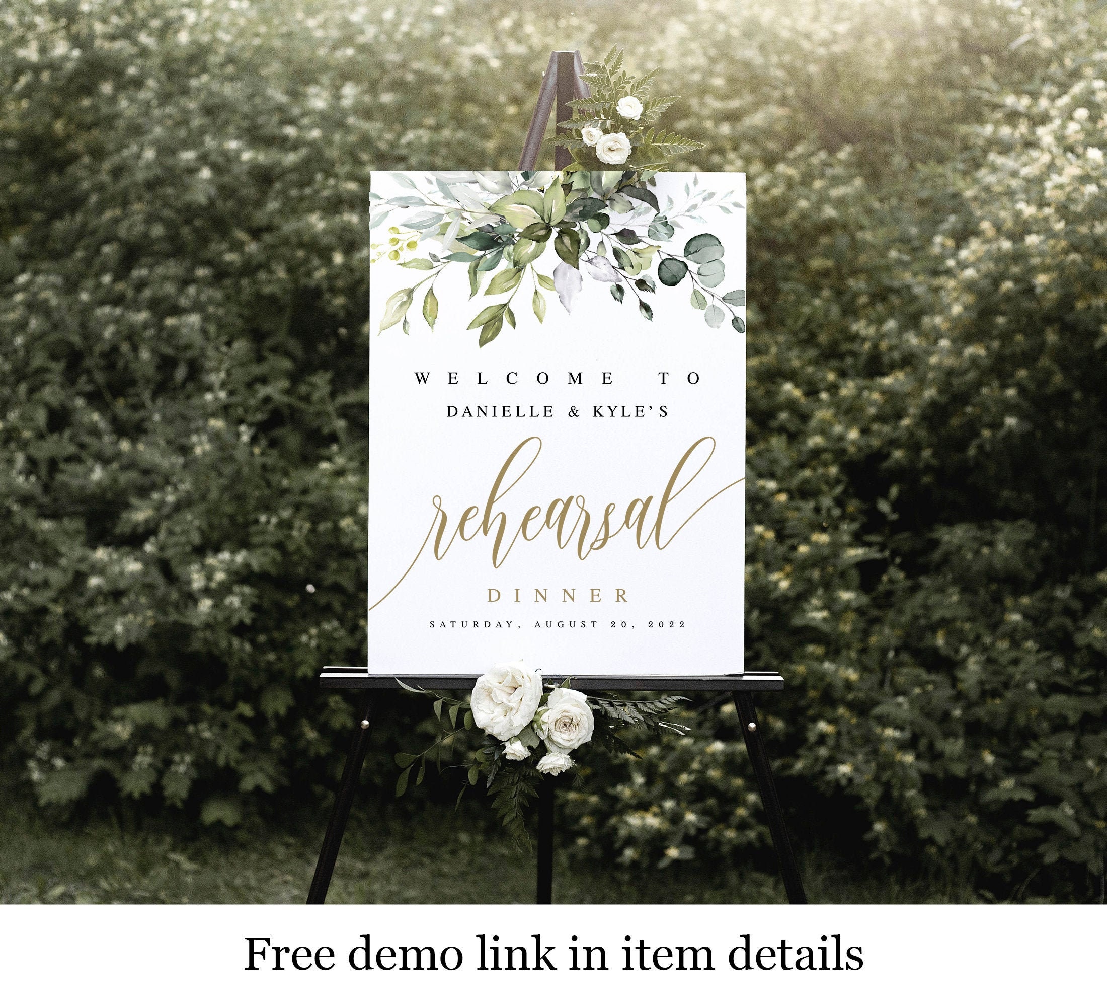 Rehearsal Dinner Welcome Sign Template, Downloadable, Customizable ...