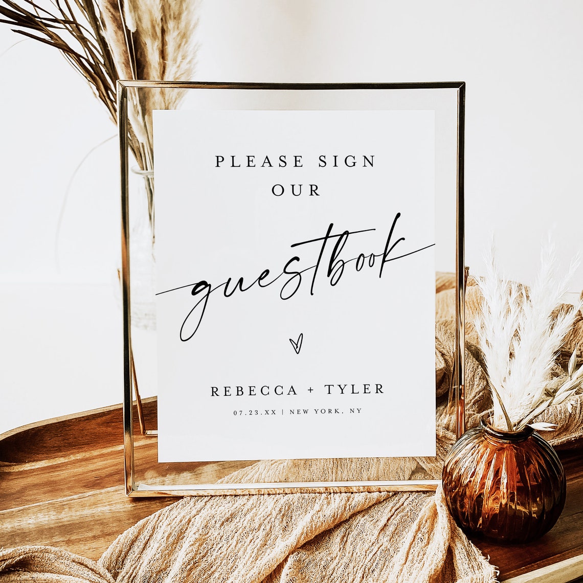 Please Sign Our Guest Book Sign Template, Editable Please Sign Our ...