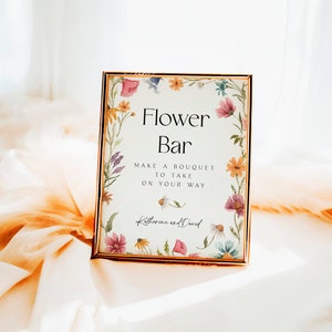 Flower Bar Sign, Printable Flower Bar Sign, Build Your Bouquet, Wedding ...