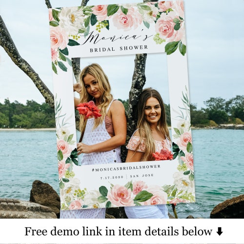 Picture Frame Prop Template Photo Booth Social Media - Etsy