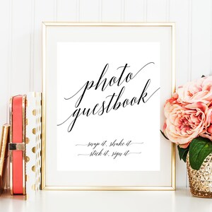 Wedding Photo Guestbook Sign Instant Photo Guest Book Sign | Etsy