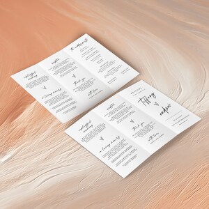 Trifold Wedding Program Template, Tri Fold Wedding Ceremony Program ...