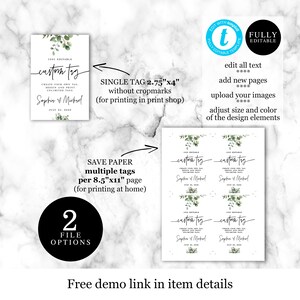 Eucalyptus Tag Template, Instant Download, Your Words Here, Printable ...