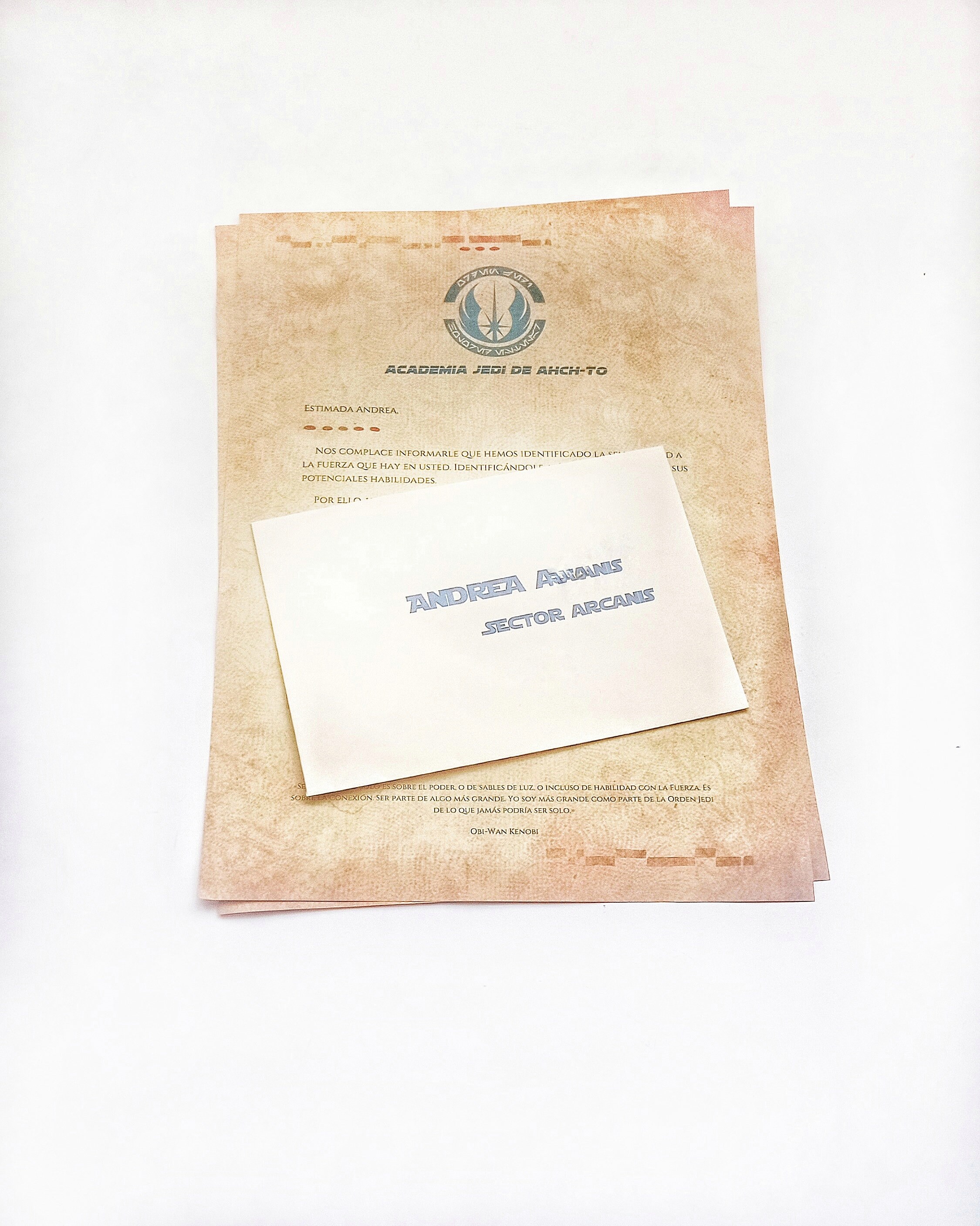 Acceptance Letter J3DI KNIGHT Personalized Letter. Jedi. Star. - Etsy