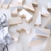 Wooden Blocks Set in Neutral Tones – Handmade Building Blocks in Cotton ...