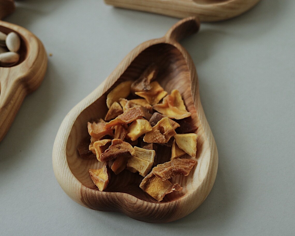 Pear Wooden Plate Serving Tray Snack Tray Eco Plate - Etsy