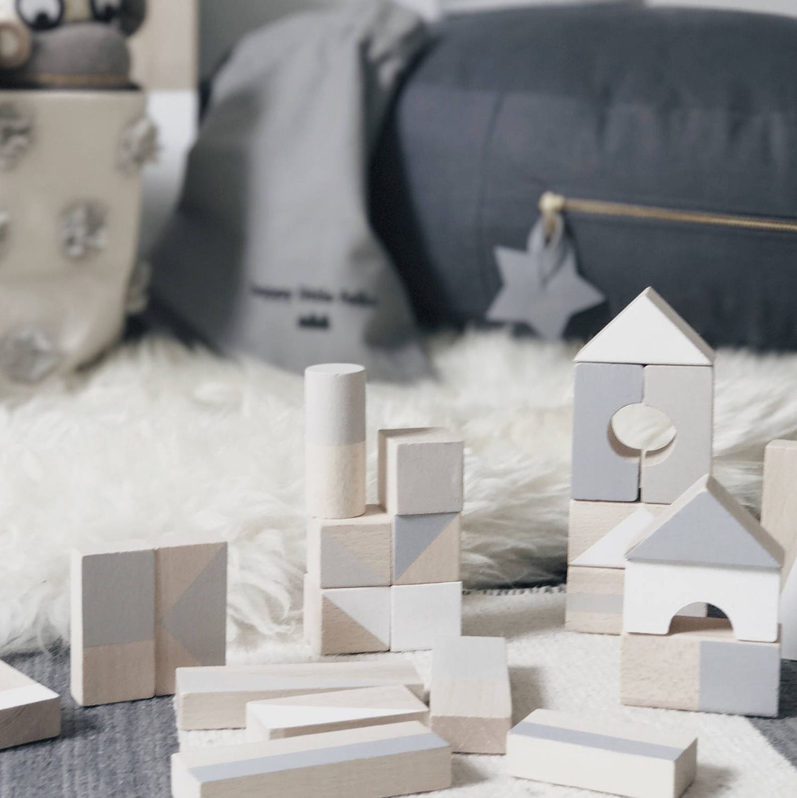 24 Wooden Blocks in Custom Colour Choice Building Blocks - Etsy