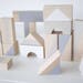 Wooden Blocks Set in Neutral Tones Packed in Cotton Bag - Building ...