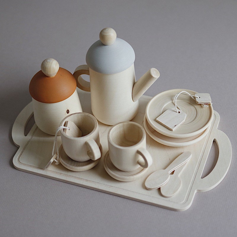Wooden Tea Set - Etsy