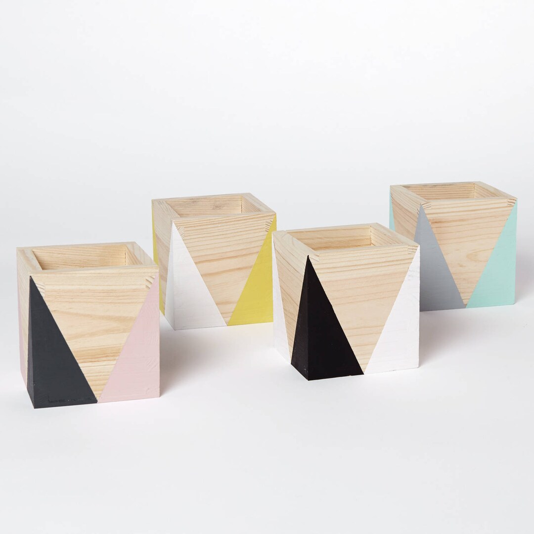 Wooden Storage Pot (custom Colour Choice) - Pen Pot - Desk Tidy - Desk ...