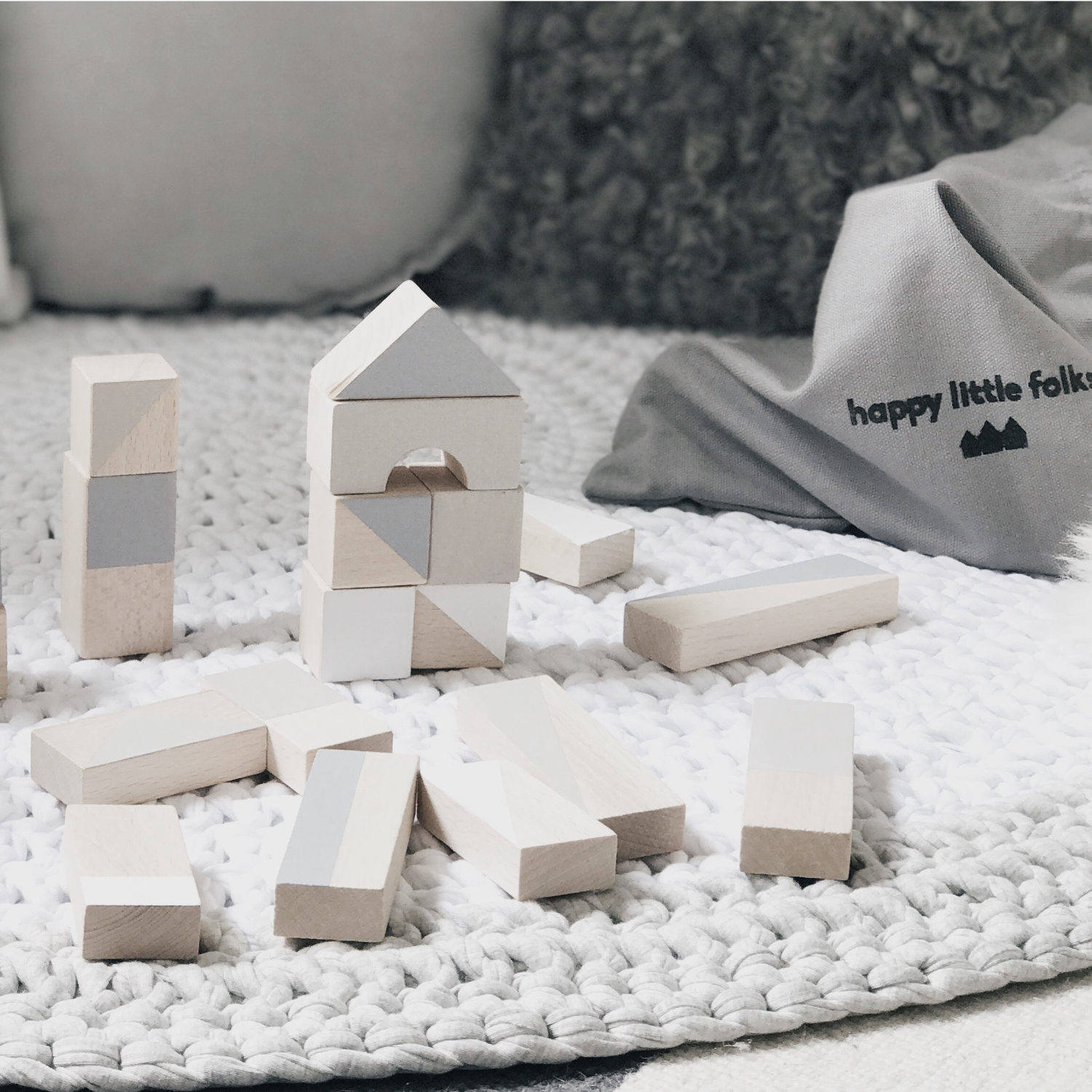 24 Wooden blocks in custom colour choice Building blocks | Etsy