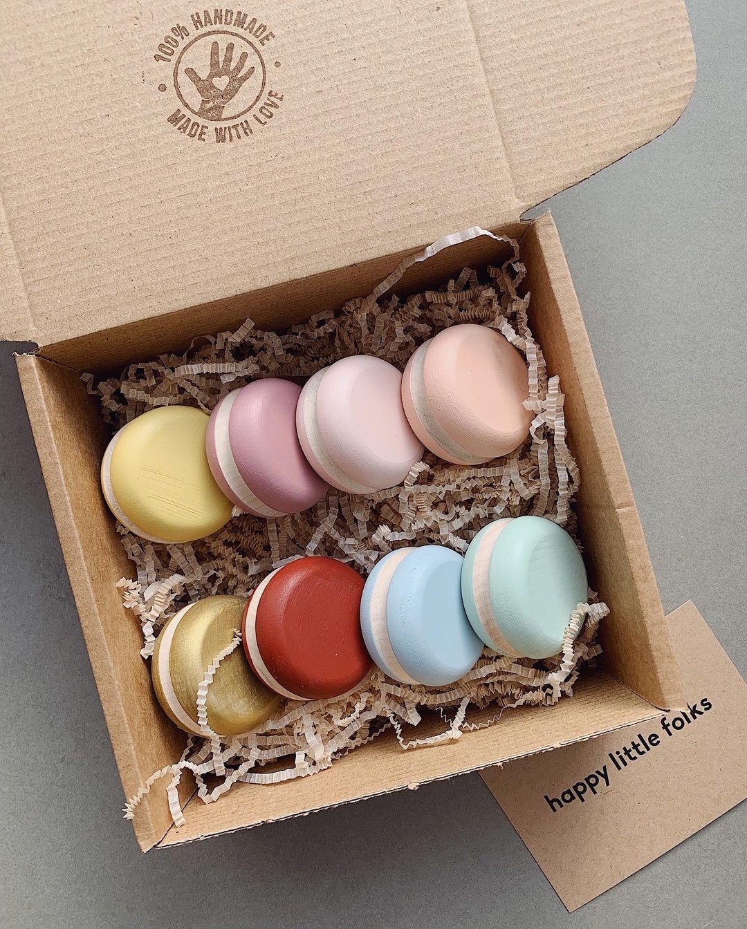 Wooden Macarons in Custom Colour Choice - Wooden Toy - Christmas Gift ...