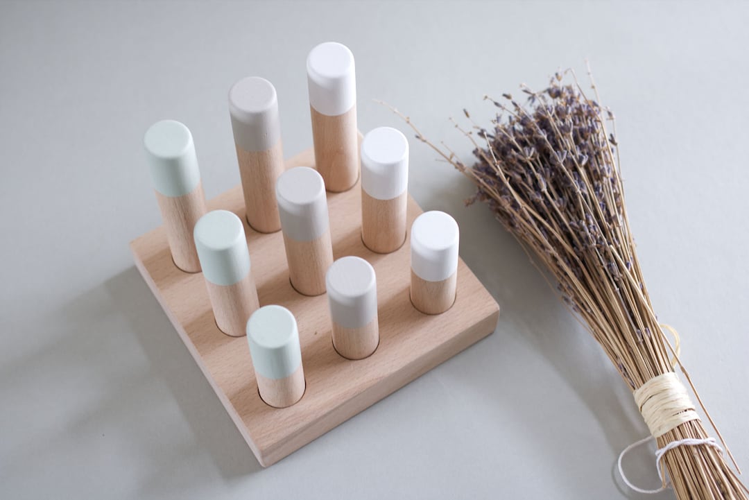 Wooden Peg Sorter (custom Colour Choice) - Wood Toy - Montessori Toys ...