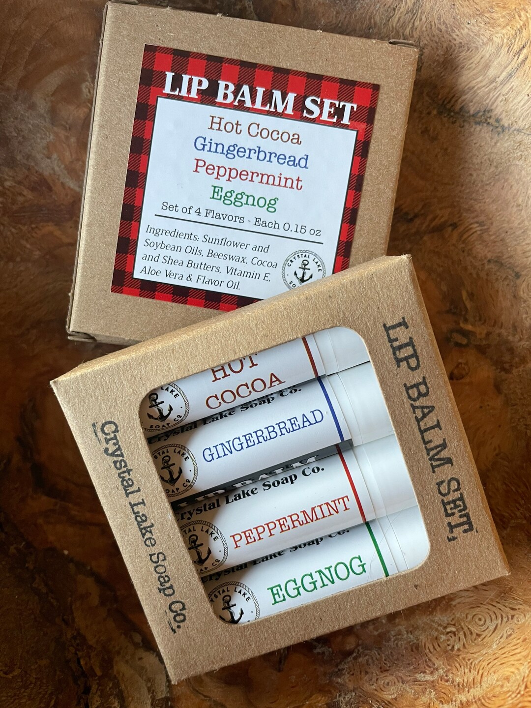 Holiday Flavored Lip Balm Set – Natural Winter Moisturizer (4 Tubes) - Etsy