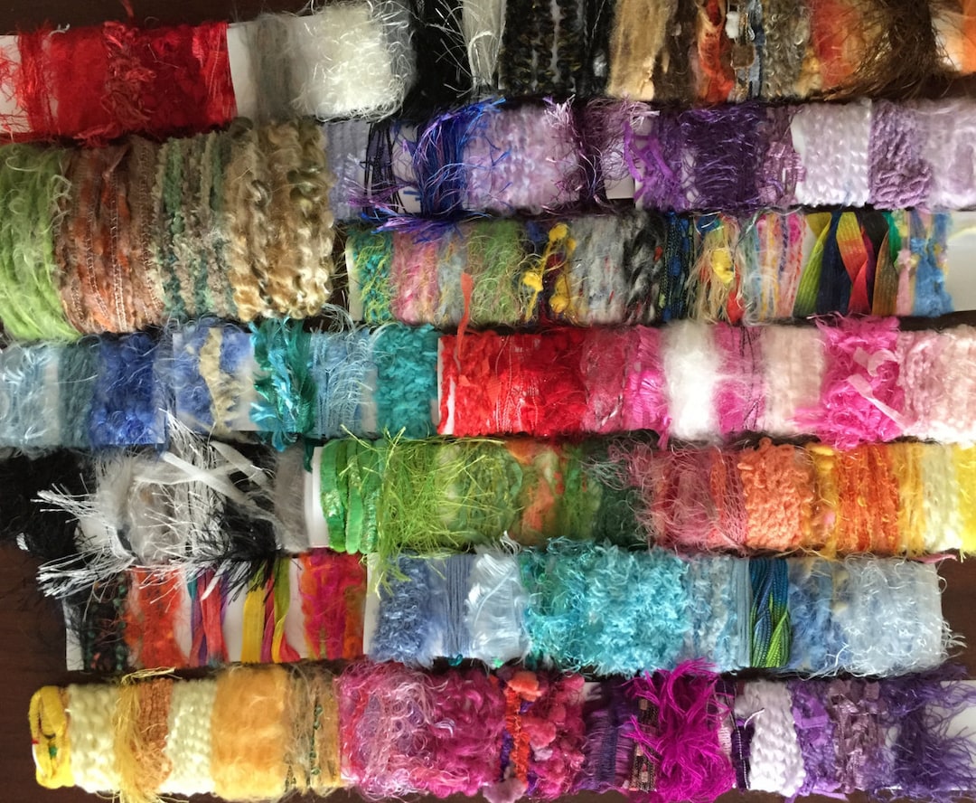 Funky Fiber Yarn Variety Pack: 30+ Colors, Scrapbook Embellishments - Etsy
