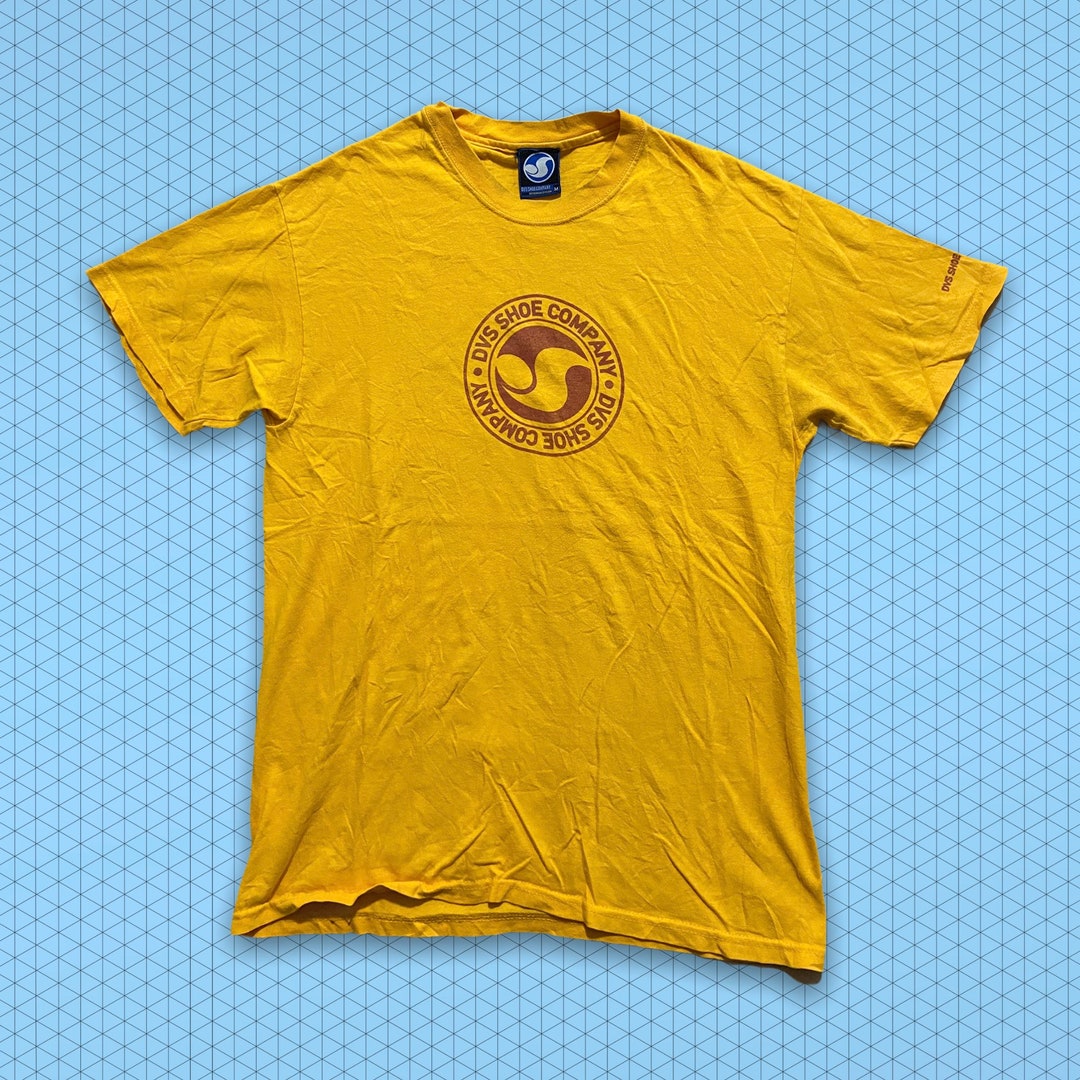 Vintage DVS Skate Shoes Tee Shirt Logo Yellow - Etsy