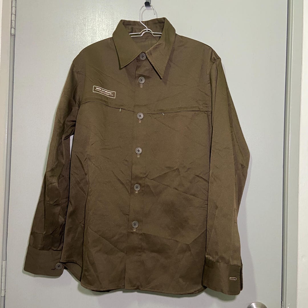 SOPH. ANTISTATIC the Thunderon Texture Long Sleeve Olive Green - Etsy
