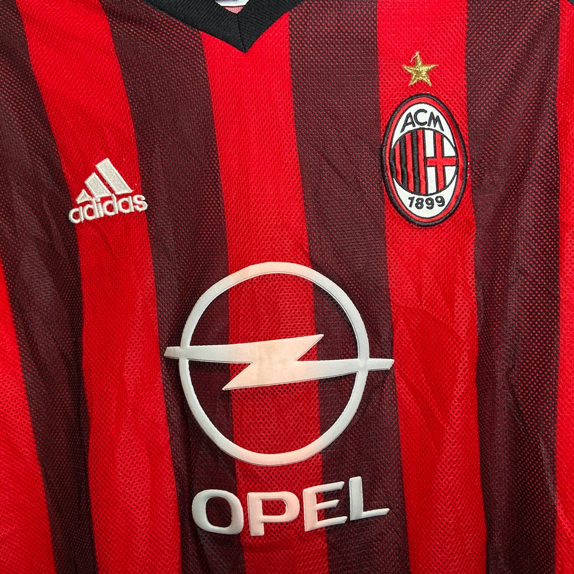 Authentic AC MILAN 2002-2003 Home ADIDAS Made in Italy Jersey Shirt - Etsy