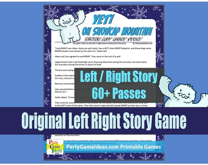 Winter Left Right Story Game - Printable Christmas Left Right Gift ...