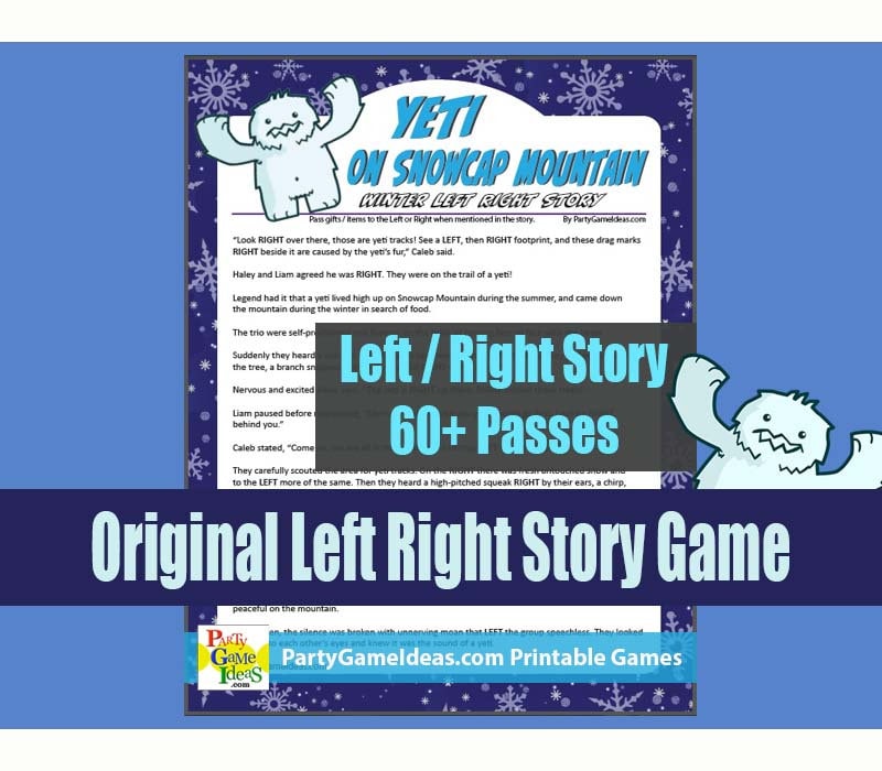 Winter Left Right Story Game - Printable Christmas Left Right Gift ...