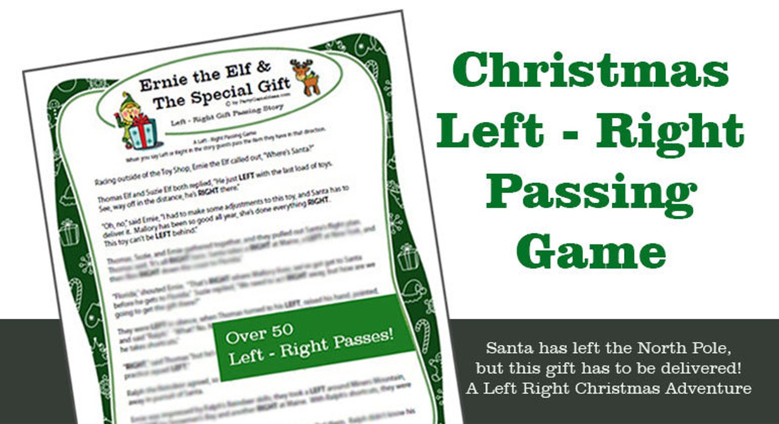 Christmas Left Right Game - Holiday Left Right Gift Passing Story - Etsy